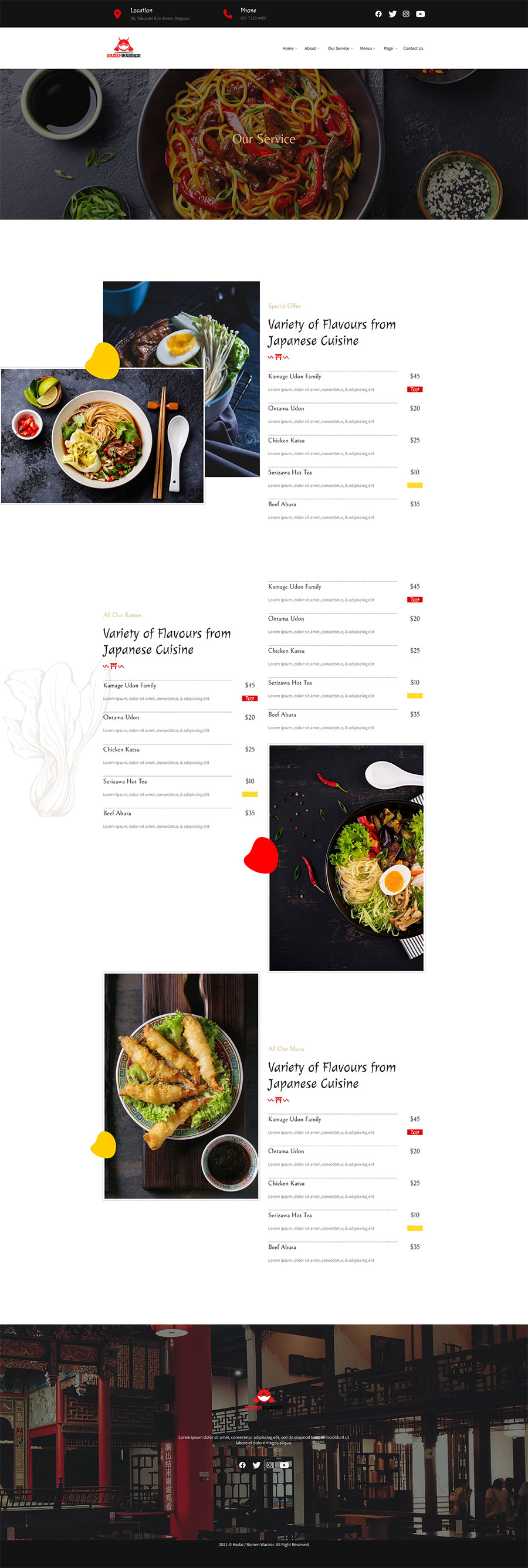 Kodai - Asian Restaurant Figma Template by Rometheme | ThemeForest